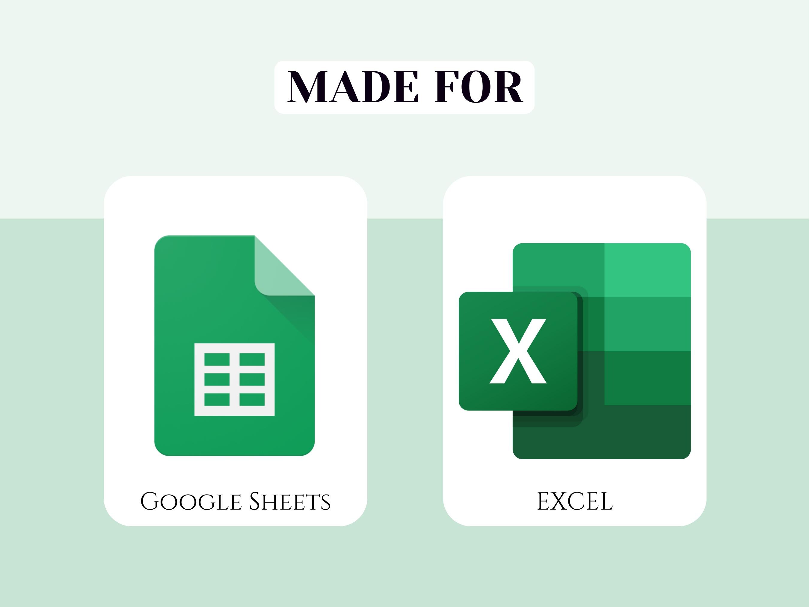 Editable Excel Planner Digital Planner Weekly Agenda Digital Daily ...
