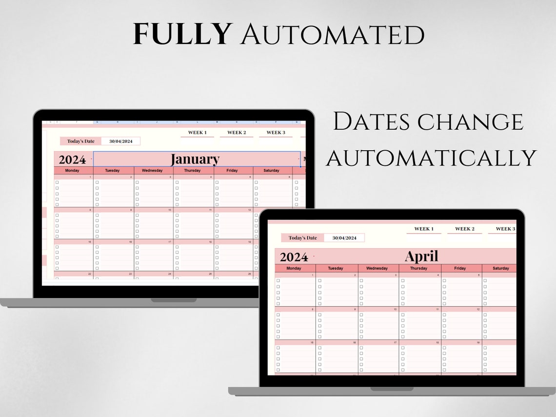 EDITABLE Monthly Calendar 2025| Excel Spreadsheet Template | Task ...