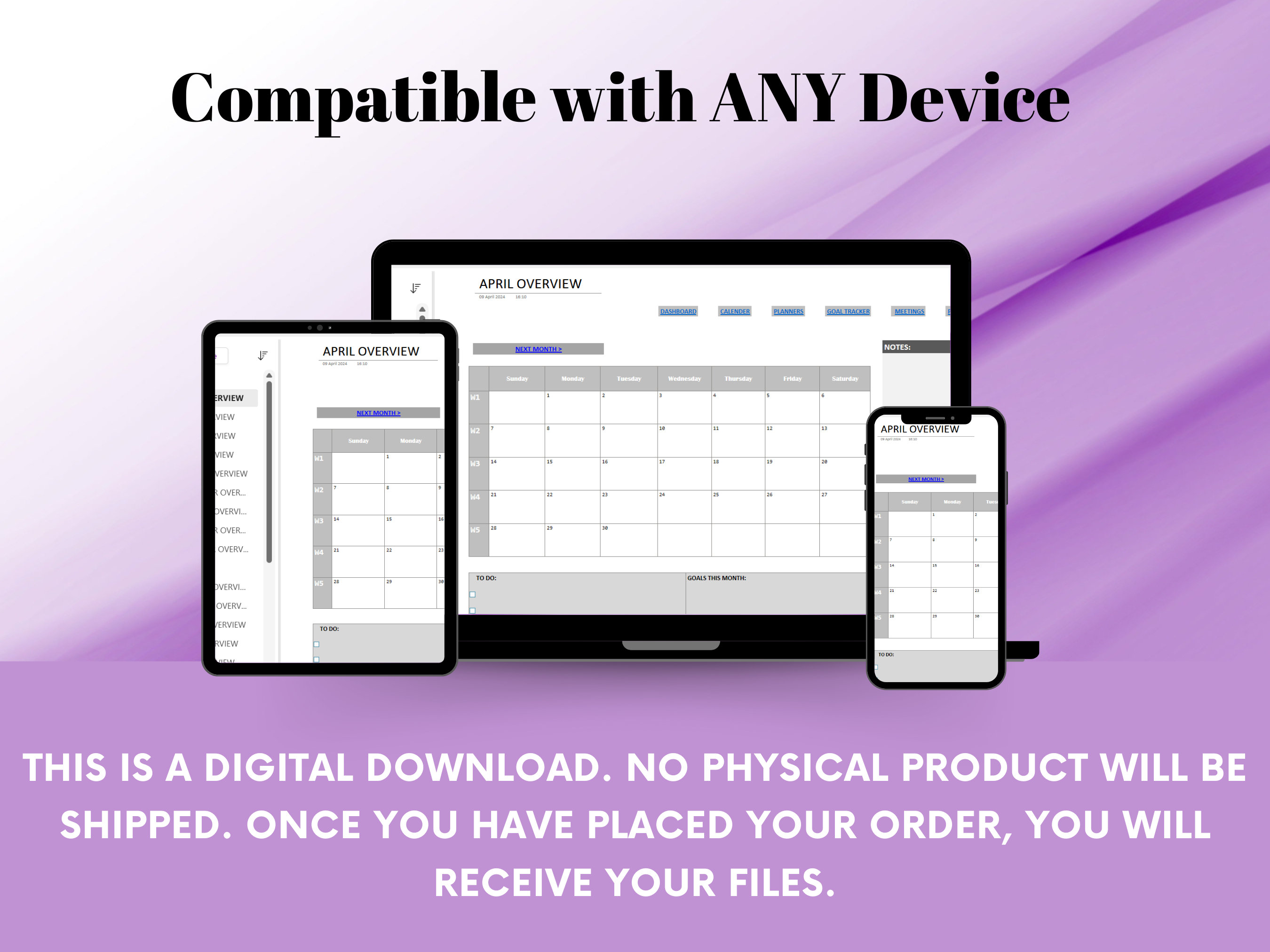 Editable Onenote 2024 2025 Hyperlinked Calendar | Onenote Calendar 2024 ...