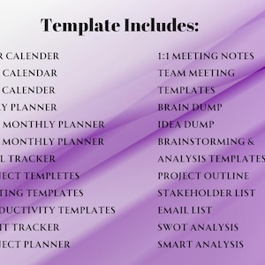 Editable Onenote Planner 2024 2025 for Project Management, 2025 Onenote ...