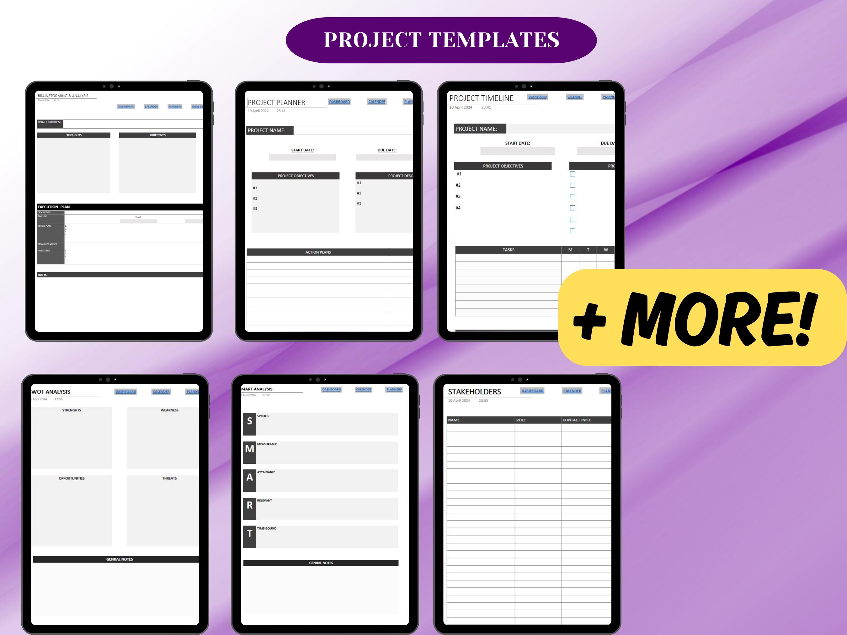 Editable Onenote Planner 2025 for Project Management Onenote Digital ...