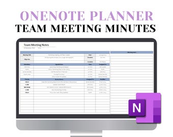Onenote Meeting Templates for Work Professionals, Meeting Notes ...