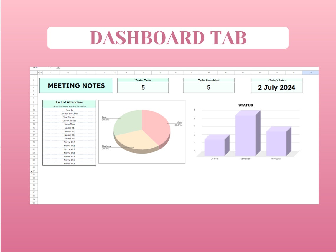EDITABLE Weekly Meeting Notes | Google Sheets | Meeting Agenda, Minutes ...