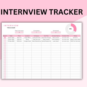 Job Application Tracker Job Planner Job Application Template Career Job ...