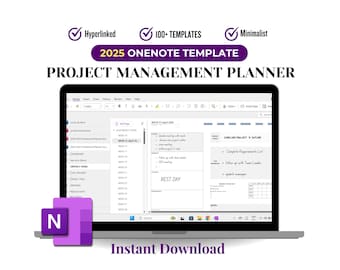 Editable Onenote Planner 2024 2025 for Project Management, 2025 Onenote ...