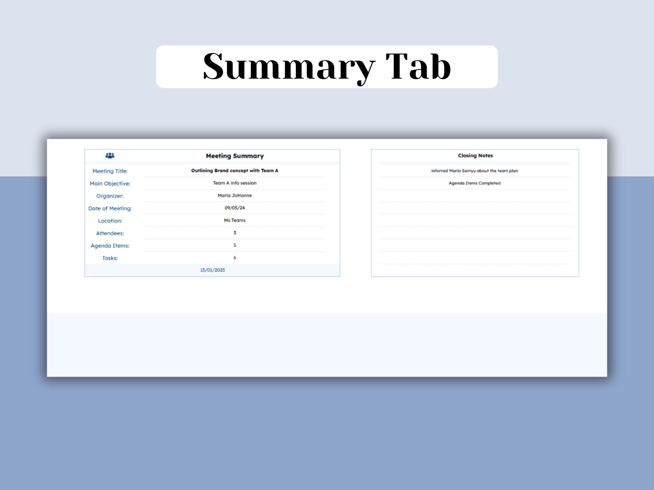 EDITABLE Weekly Meeting Minutes Google Sheets & Excel Meeting Agenda ...