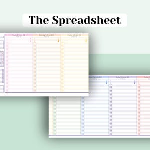 Editable Excel Planner Digital Planner Weekly Agenda Digital Daily ...