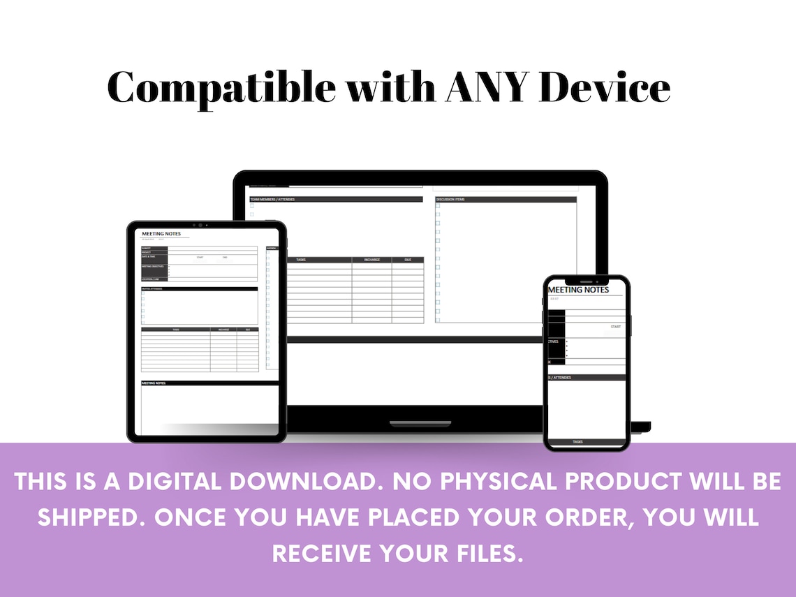 Onenote Meeting Templates for Work Professionals, Meeting Notes ...