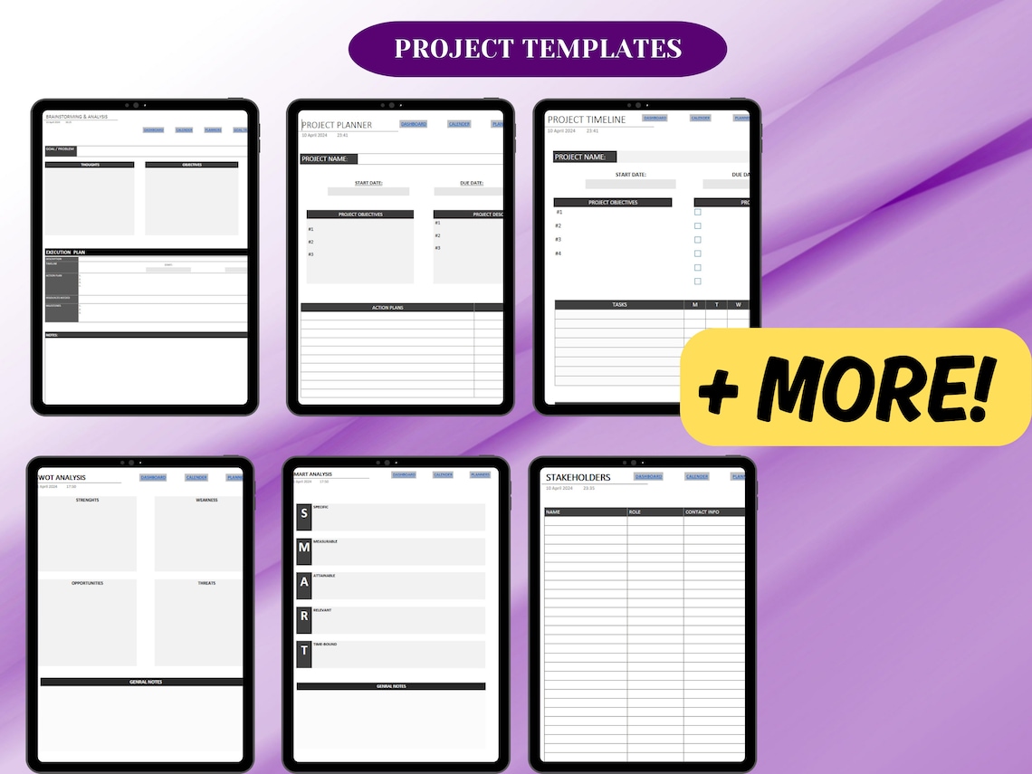 Editable Onenote Planner 2024 2025 for Project Management, 2025 Onenote ...
