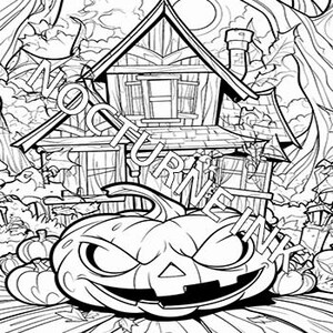 Fright Fest: A Chibi Halloween Coloring Adventure, Coloring Pages ...