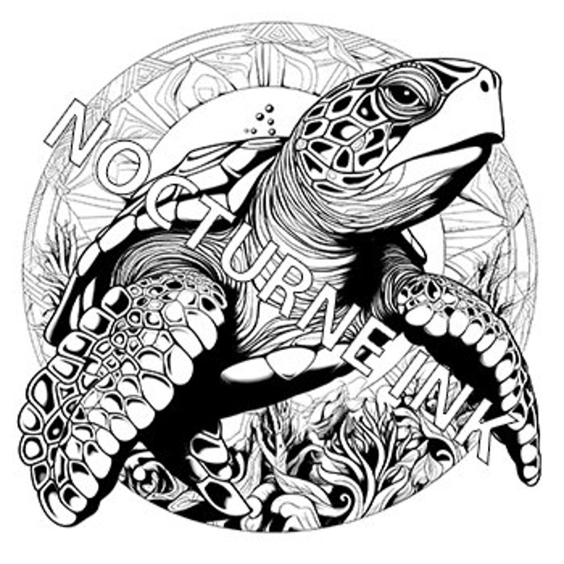 Turtle Odyssey: an Adult Coloring Adventure, Coloring Book, Adult ...