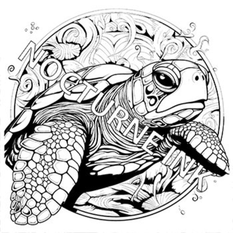 Turtle Odyssey: an Adult Coloring Adventure, Coloring Book, Adult ...