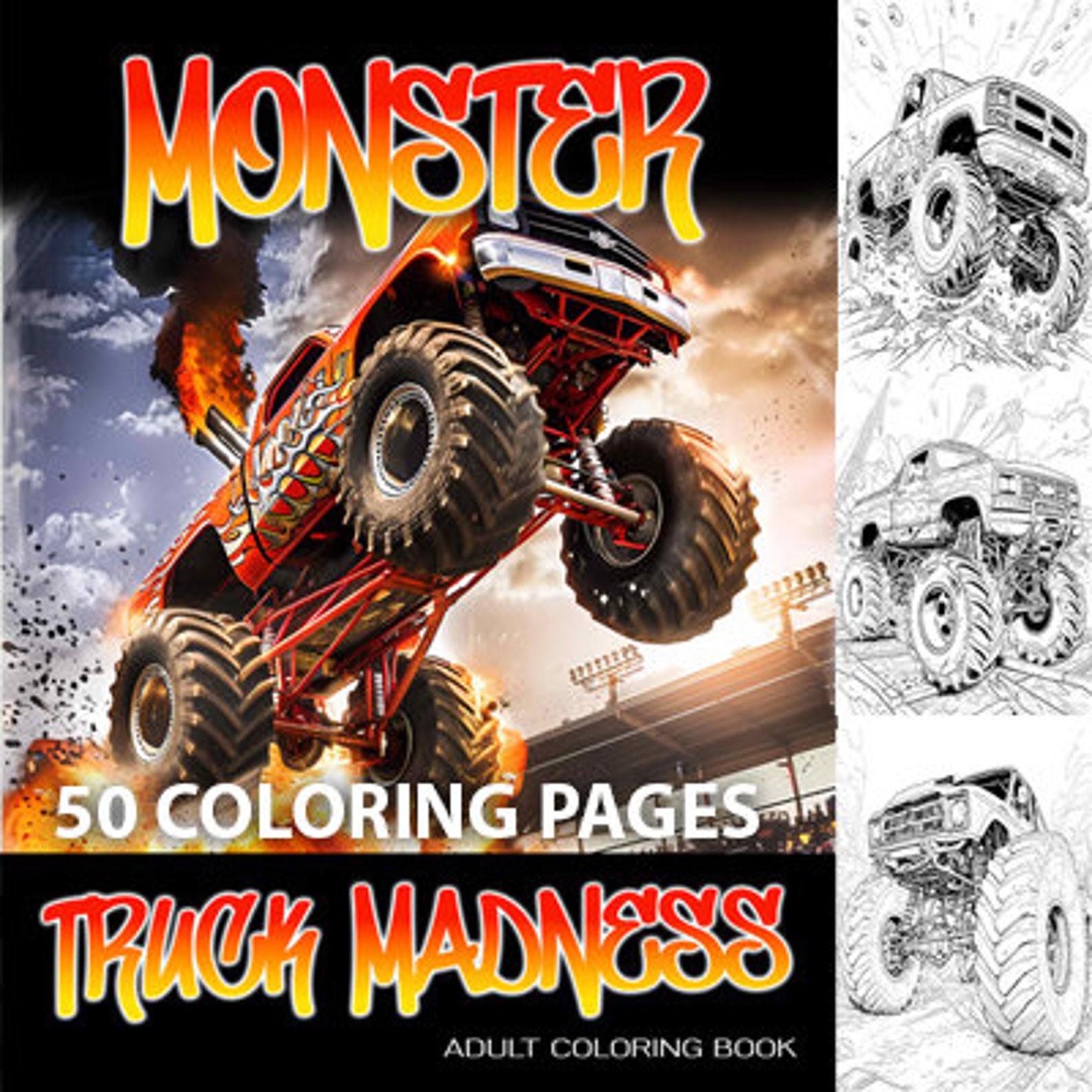 Vehicle Bundle 200 Coloring Pages : Adult Coloring Books, Cars, Trucks ...