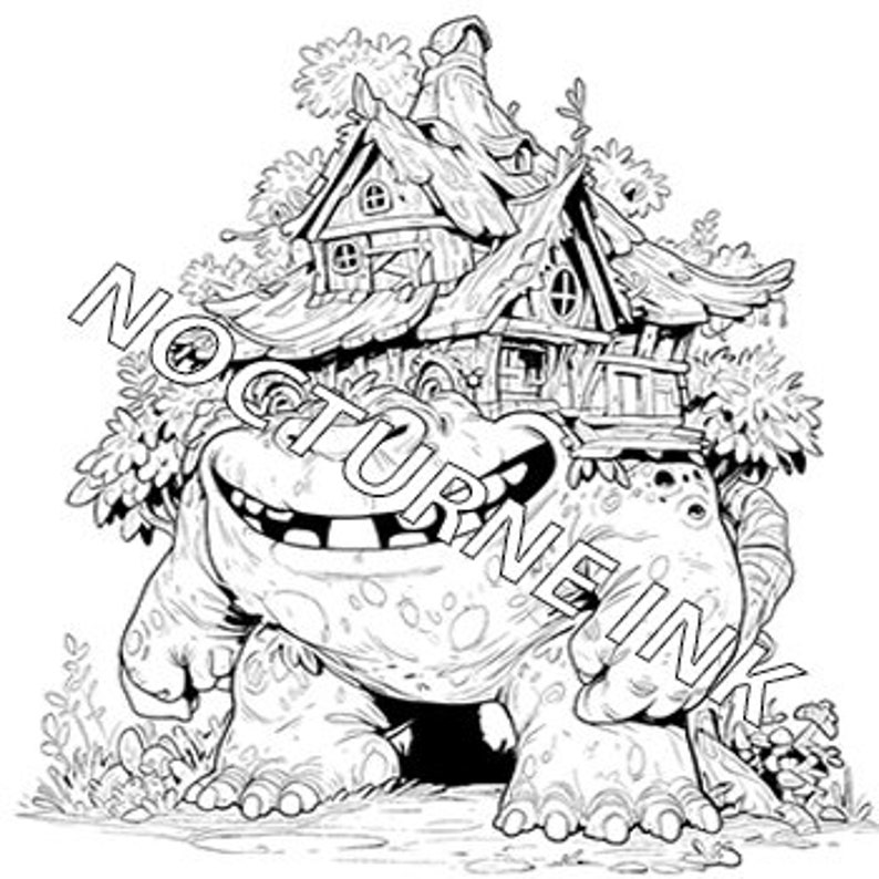 Troll House Cottages: Childrens Coloring Book, Trolls, Houses, Cottages ...