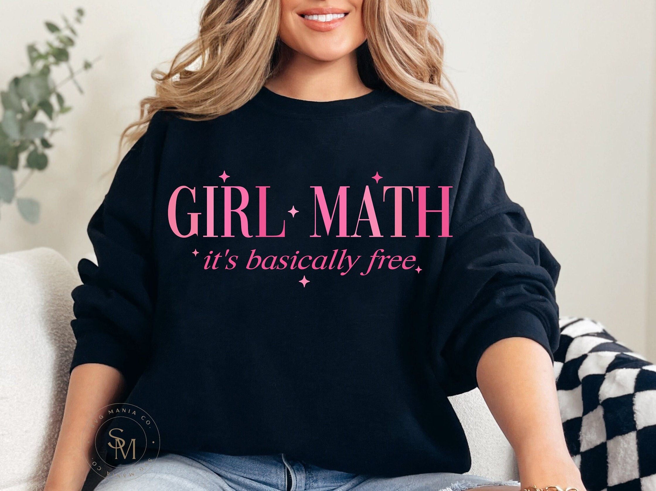 Girl Math SVG PNG Instant Download, Shopping, Pink Girl Math It's ...