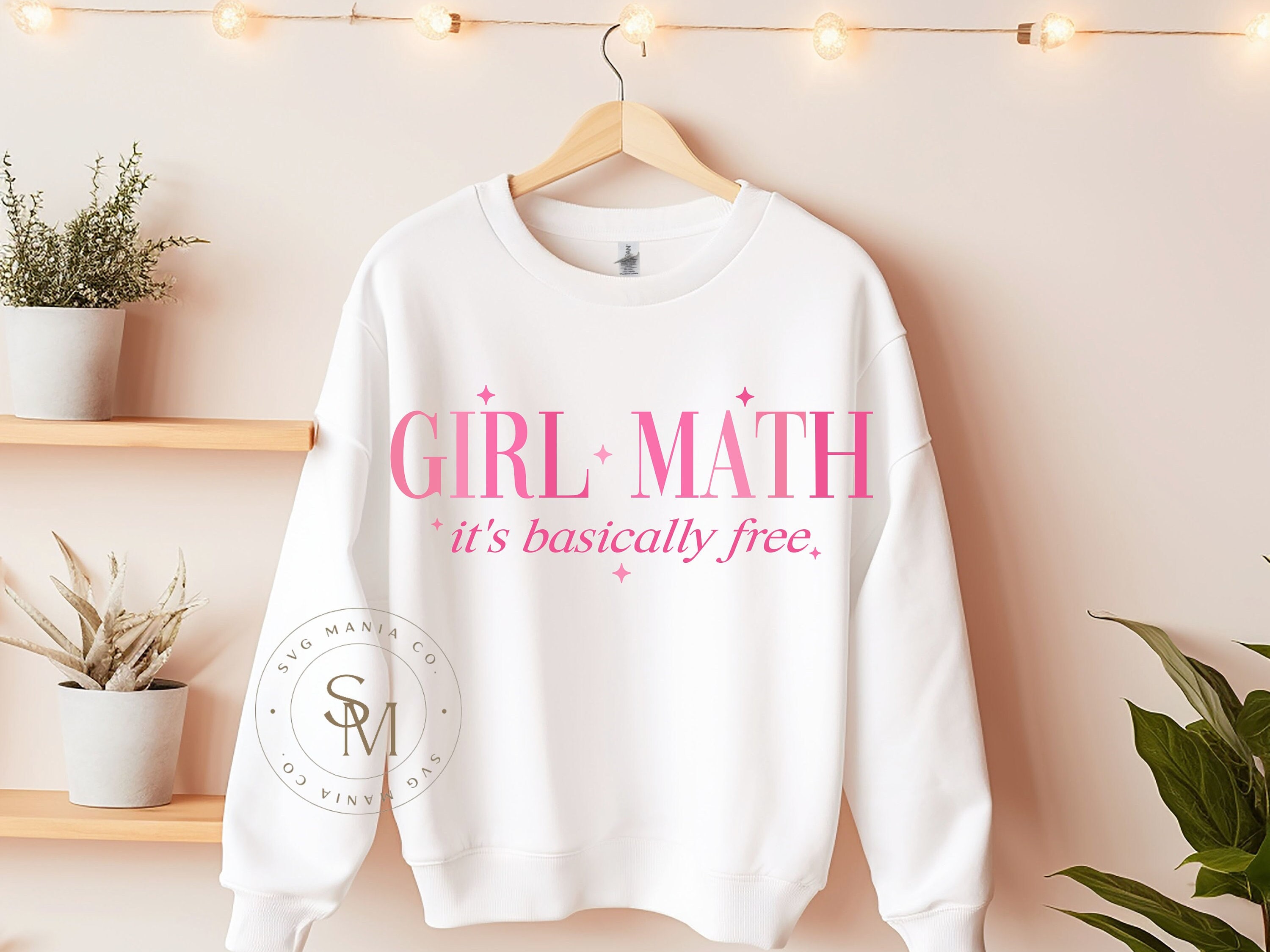 Girl Math SVG PNG Instant Download, Shopping, Pink Girl Math It's ...