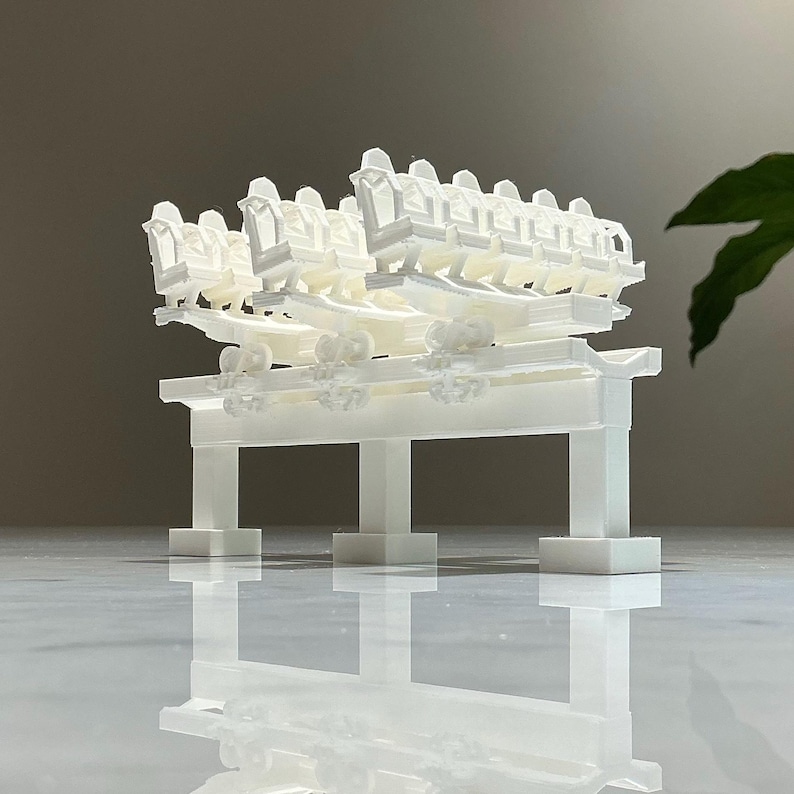 Miniature Efteling Roller Coaster “baron 1898” – 3D Printed in White ...