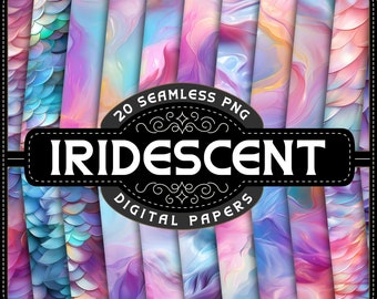 Ultimate Iridescent Textures 14 Seamless Digital Paper Metallic ...