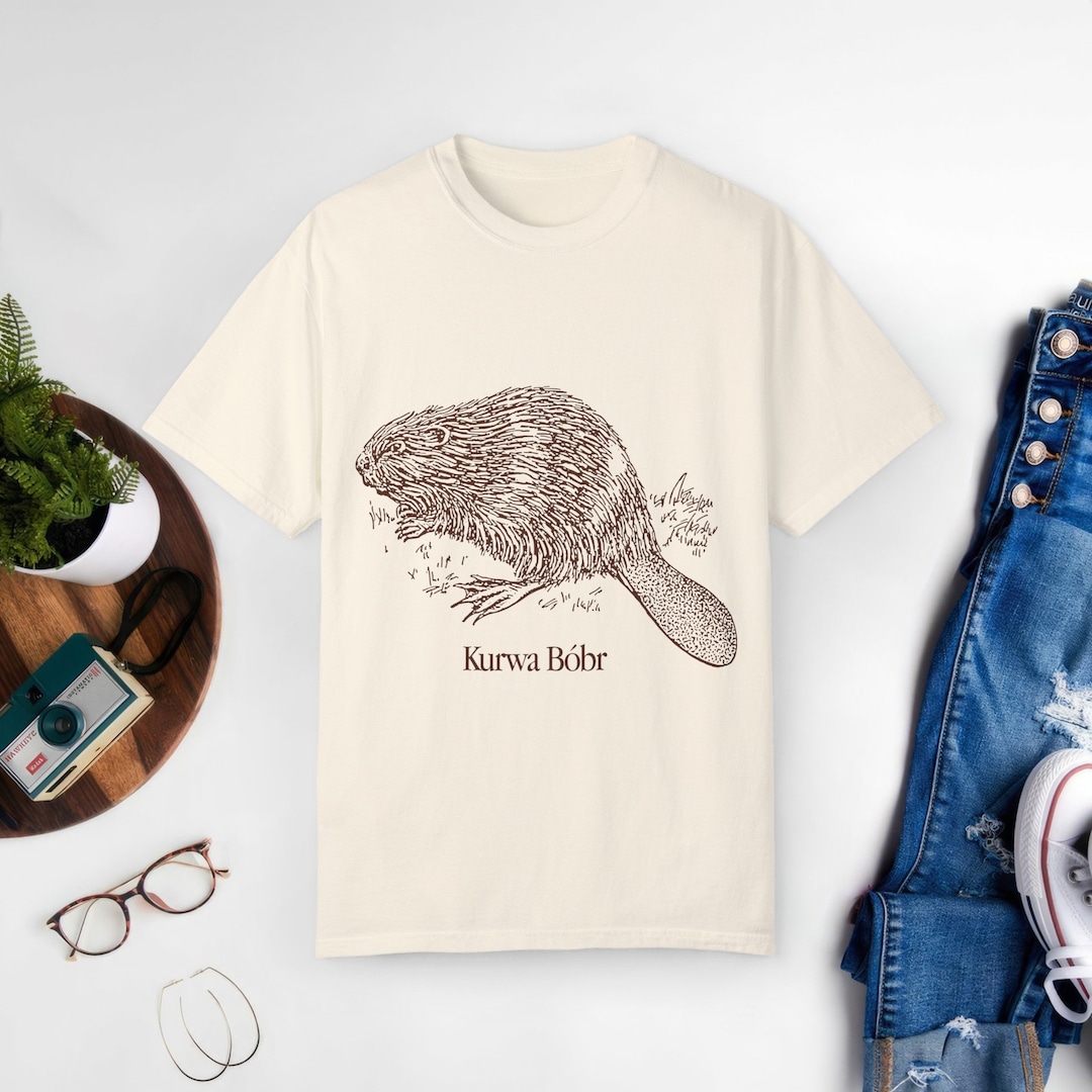 Bober Kurwa Funny Beaver Meme T-shirt: Unisex Polish Graphic Tee ...