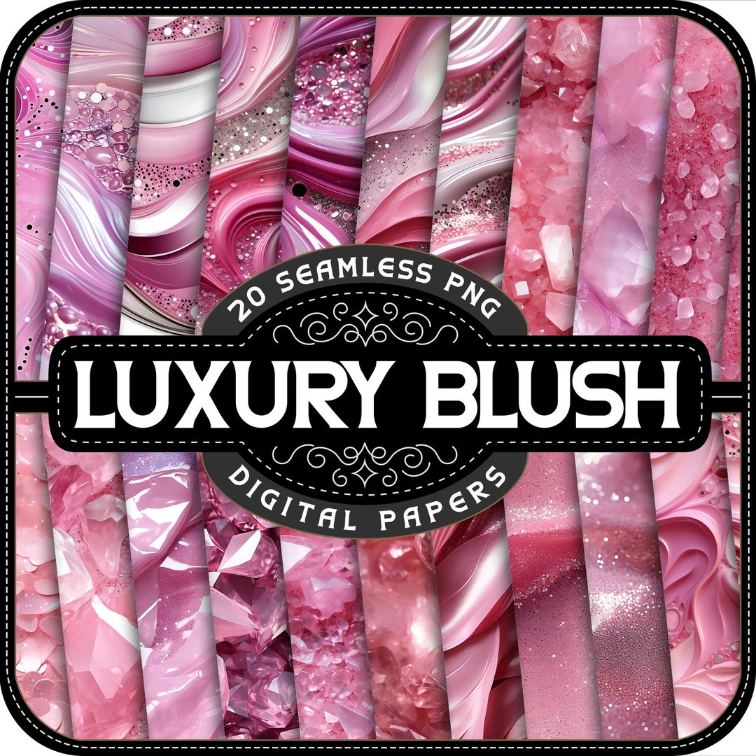Seamless Luxury Blush Pink Digital Papers, Blush Pink Pattern, Pink ...