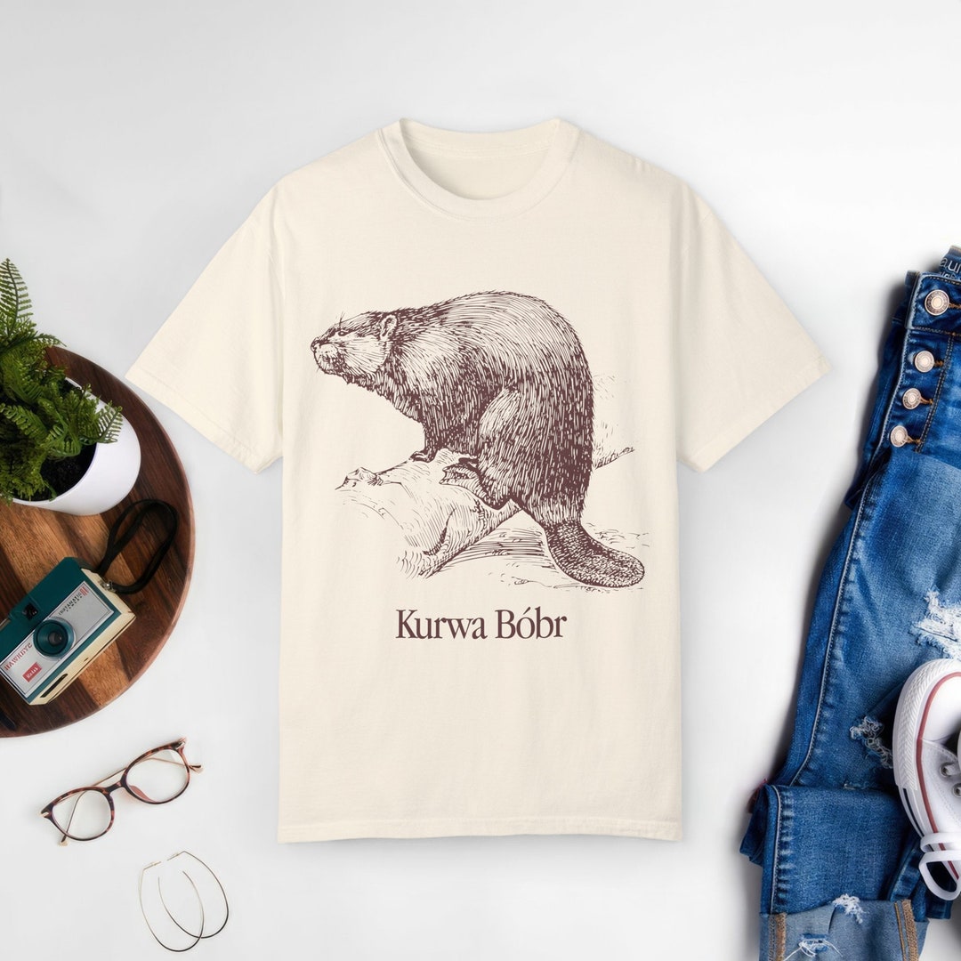 Medieval Bober Kurwa Beaver Meme T-shirt: White Unisex Polish Graphic ...