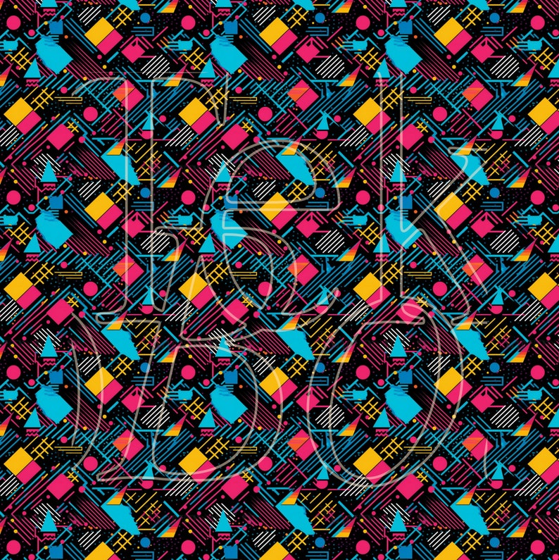 80s Seamless Patterns, 80s Background, 80's/90's Digital Paper ...