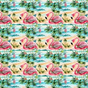Pink Flamingo Digital Paper Preppy Tropical Flamingo Baby Shower ...