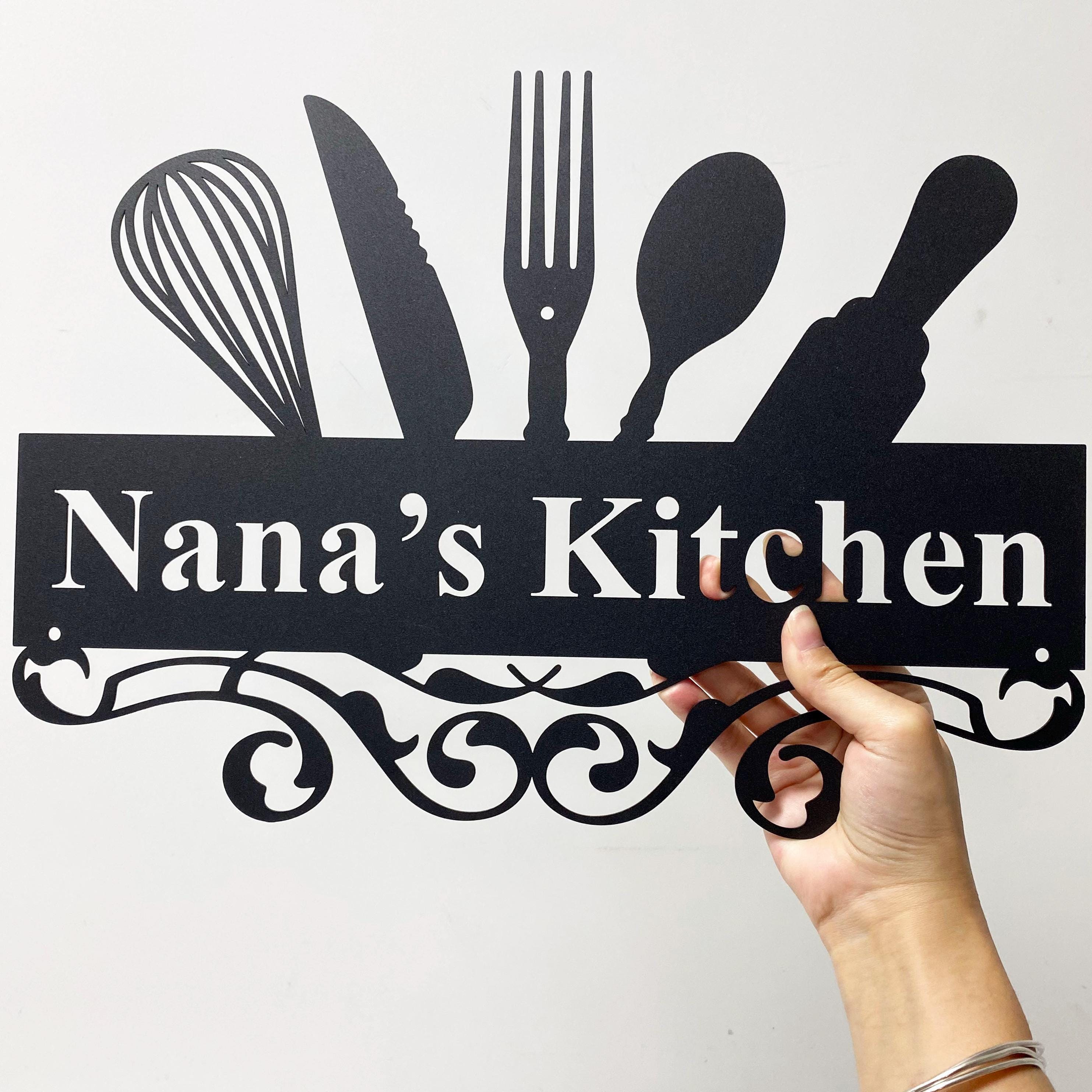 Metal Kitchen Sign, Custom Sign for Kitchen, Personalised Kitchen Gifts ...