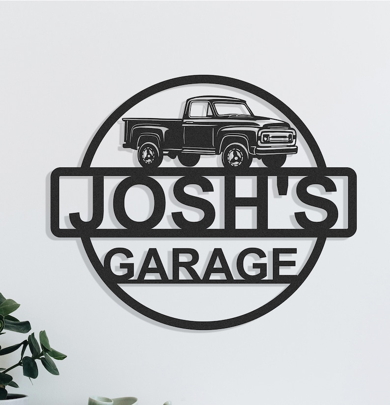 Custom Car Garage Sign, Personalised Name Garage Sign,metal Plaque, Man ...