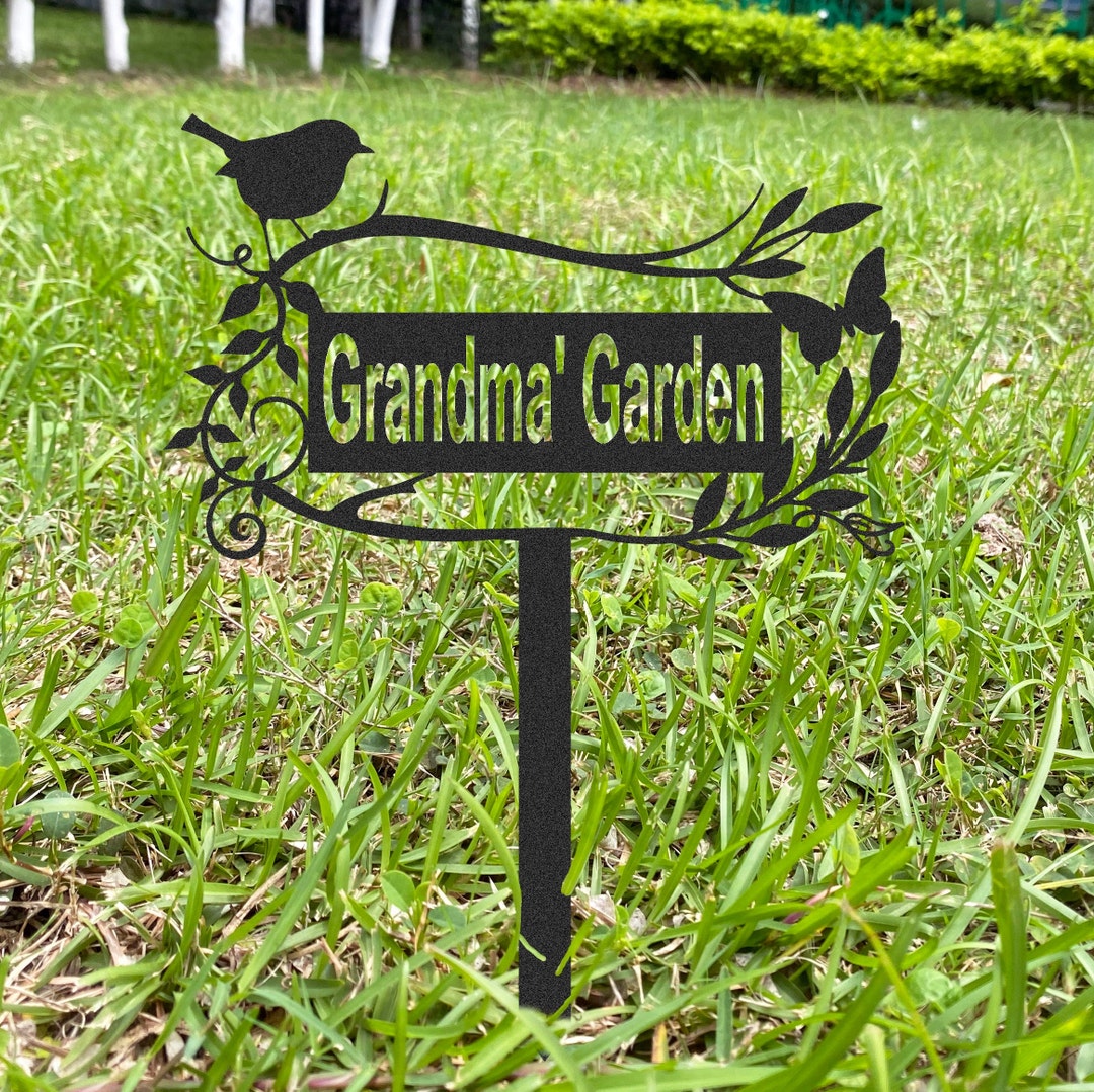 Custom Garden Sign With Stakes, Garden Decor, Garden Wall Art ...