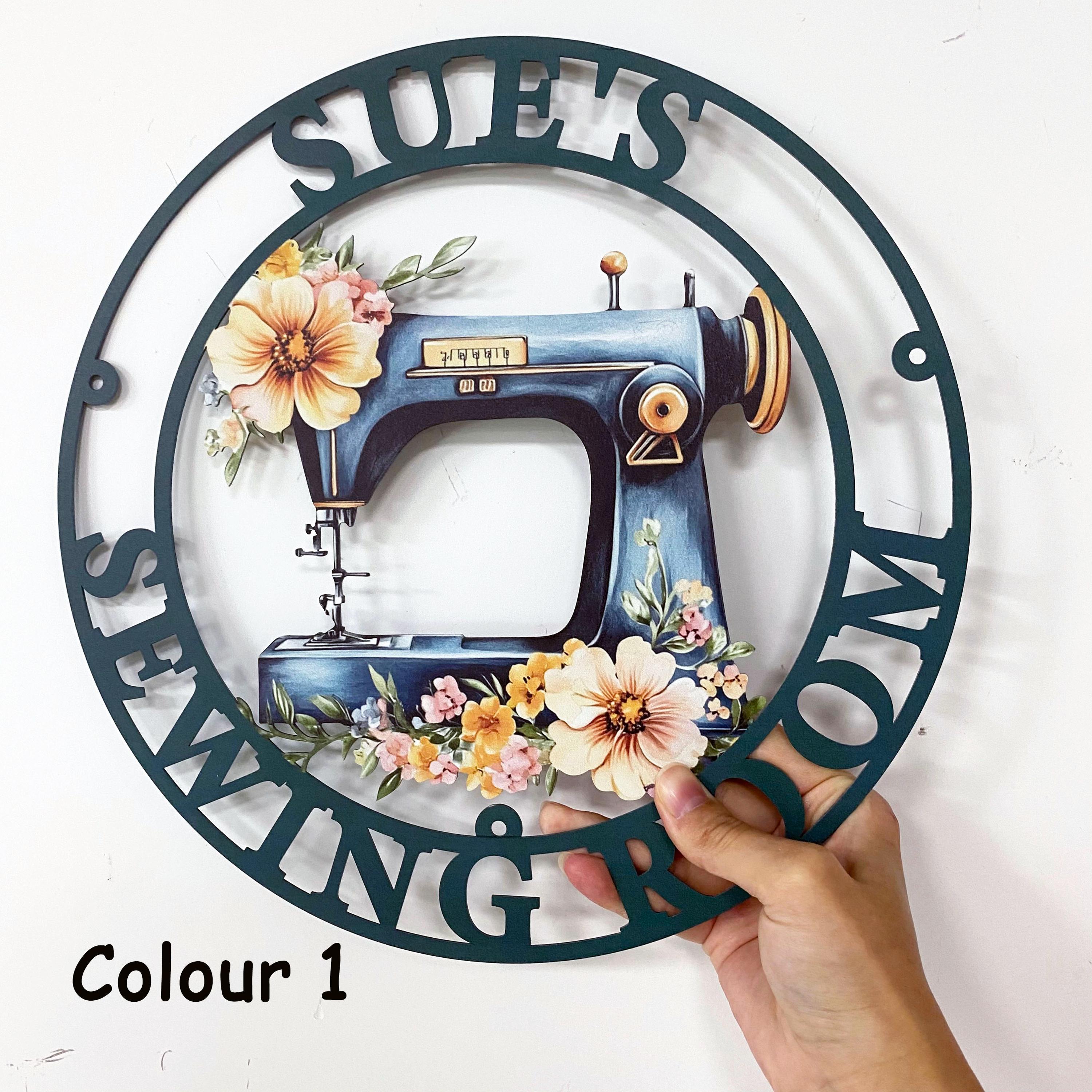 Custom Quilting Sign, Sewing Gifts, Personalised Metal Sewing Room ...