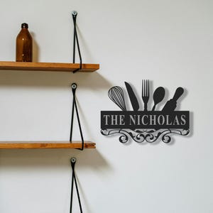 Metal Kitchen Sign, Custom Sign for Kitchen, Personalised Kitchen Gifts ...