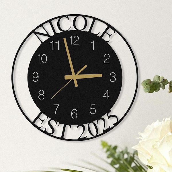 Custom Wall Clock for Mom - Etsy