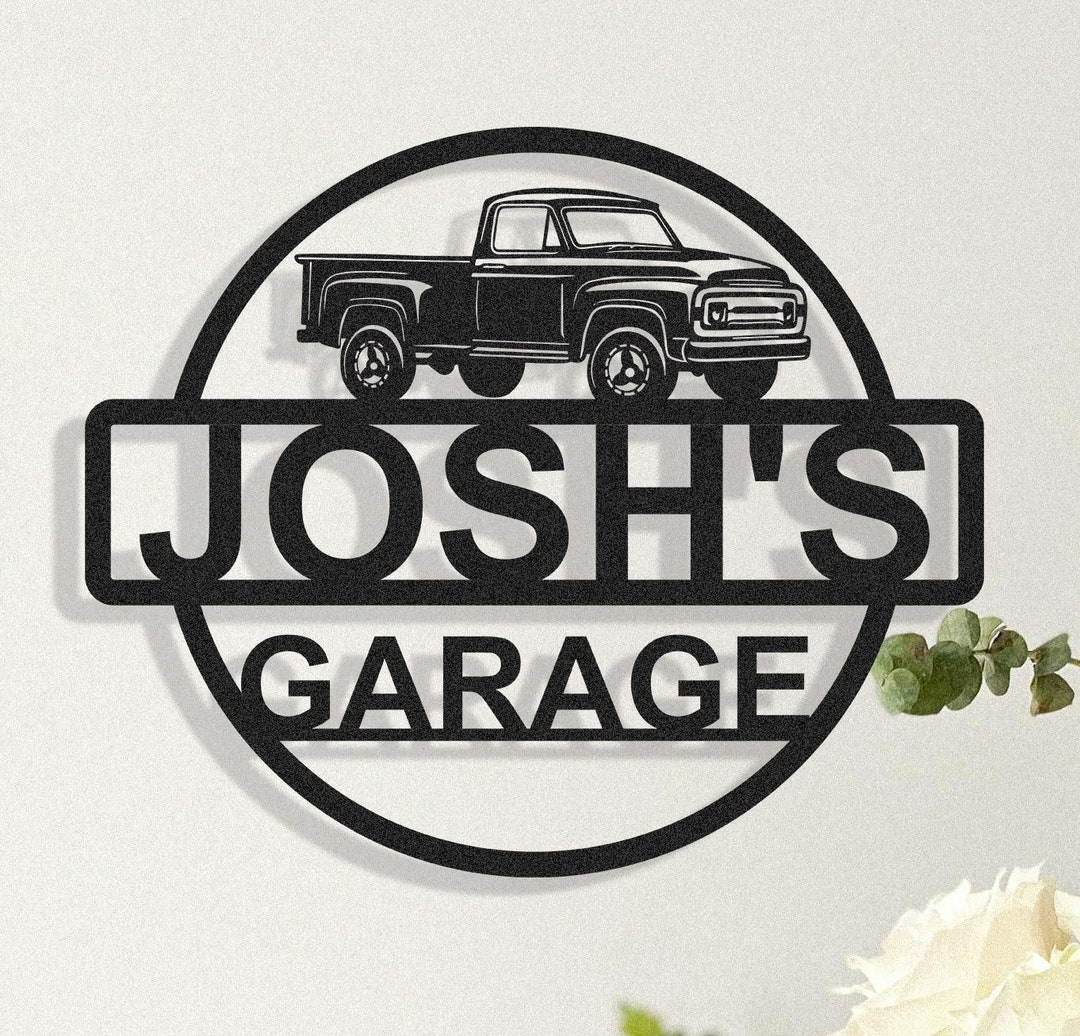 Custom Car Garage Sign, Personalised Name Garage Sign,metal Plaque, Man ...