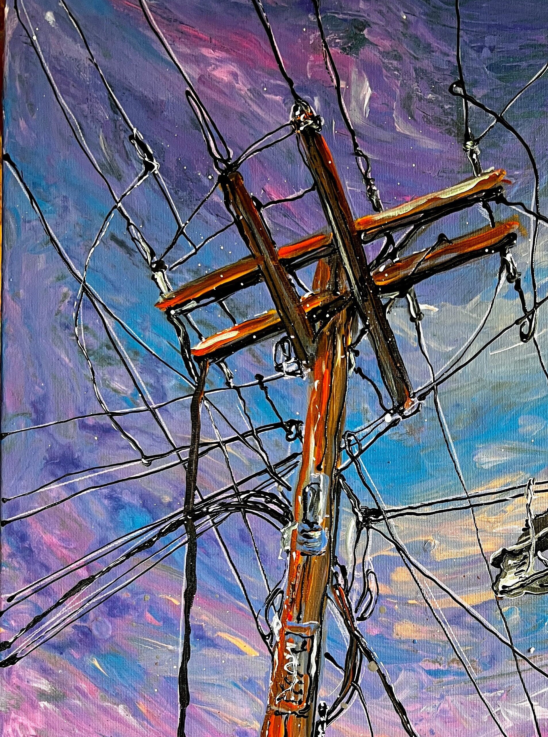 Telegraph Pole Art, Industrial Art, Utility Poles, Manmade Versus ...