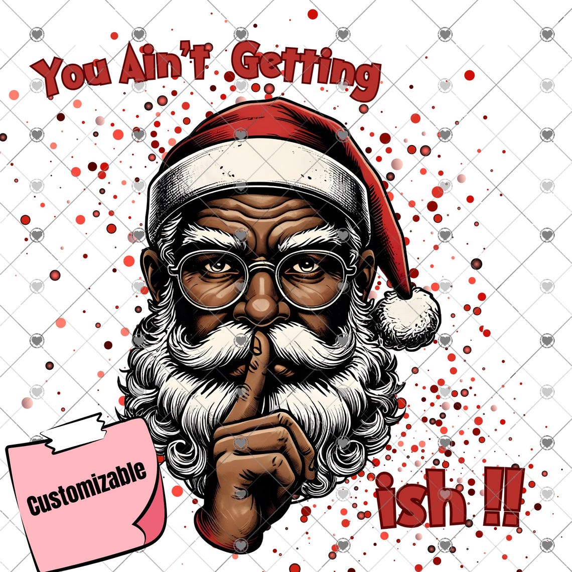 Afro Santa PNG: Vintage Black Santa Claus (digital Download) - Etsy