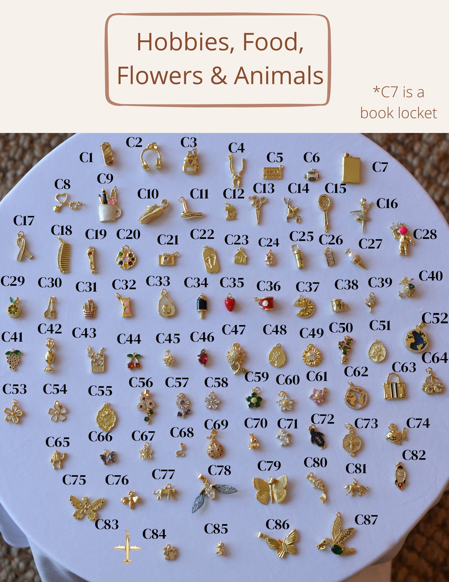 Charm Necklace 14k Gold Filled Custom Made Charm Necklace Water ...