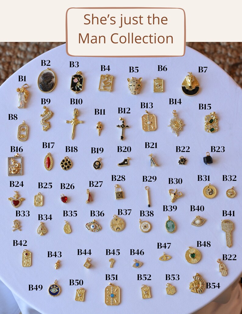 Charm Necklace 14k Gold Filled Custom Made Charm Necklace Water ...