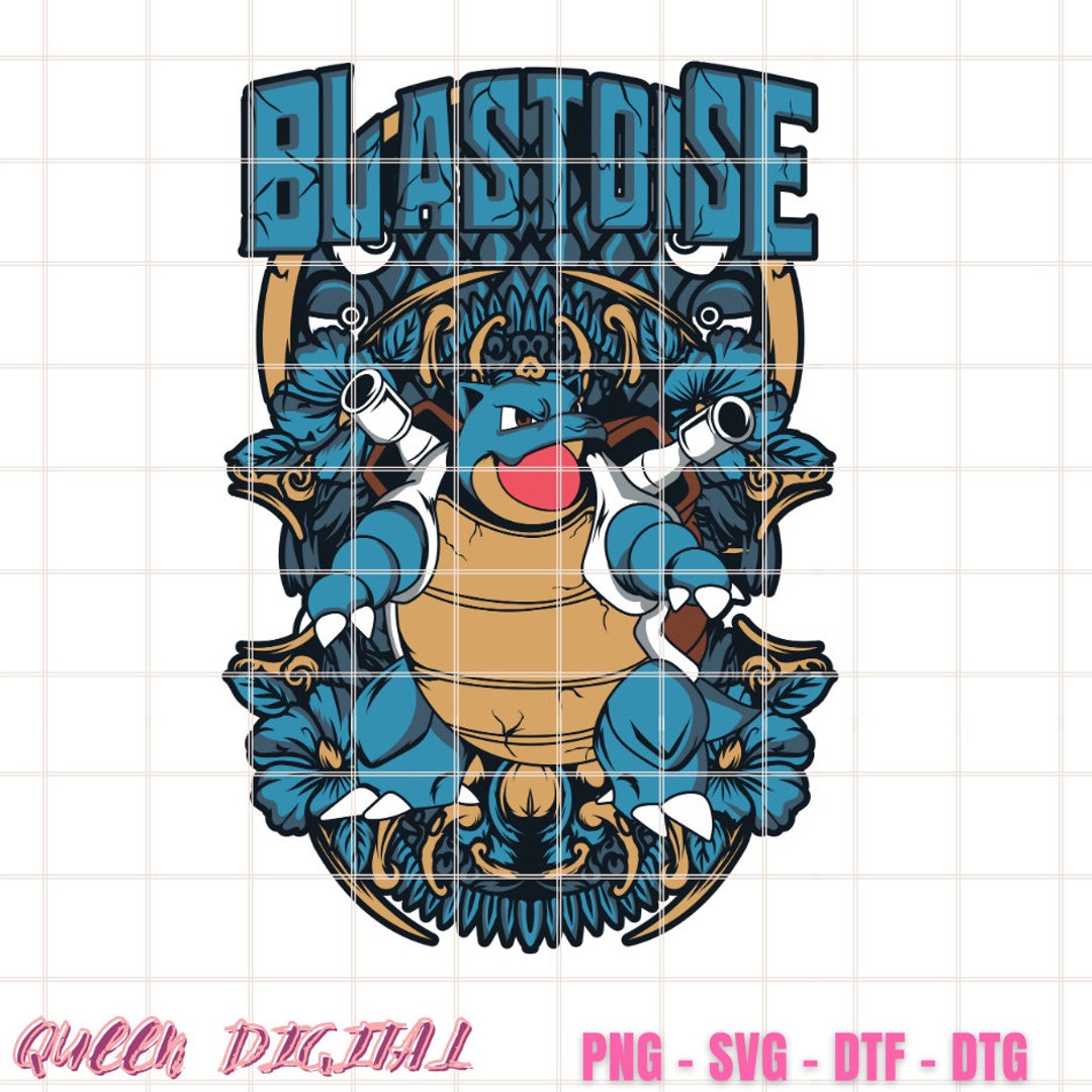 Blastoise SVG, Pokemon Svg, High Quality Layered Files, Svg Files for Cricut, Clip Art, Vector ...