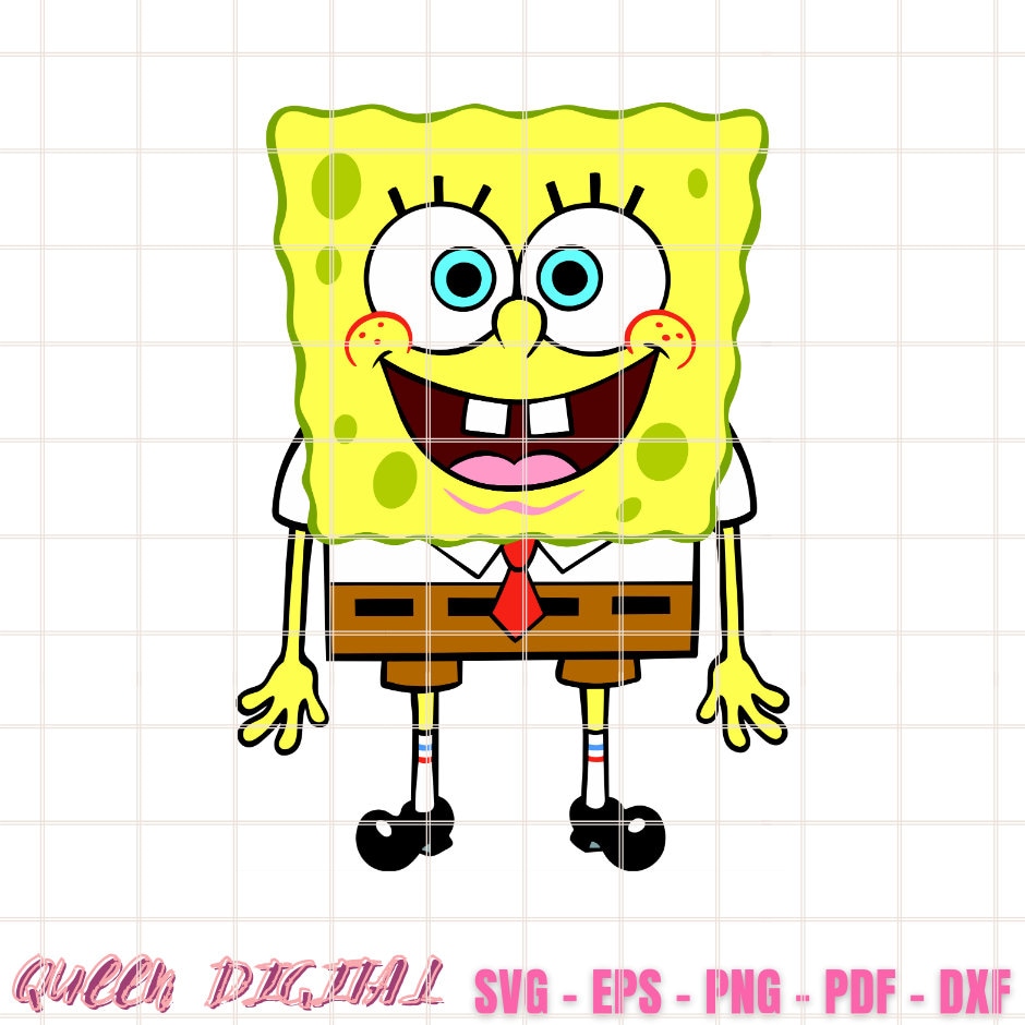 Bob Esponja Svg , Esponja B Svg, Archivo de corte Svg para Cricut, Eps Dxf Png Archivo Digital ...