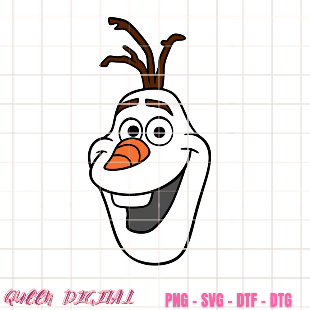 Olaf Face Svg Layered Item, Clipart, Cricut, Digital Vector Cut File ...