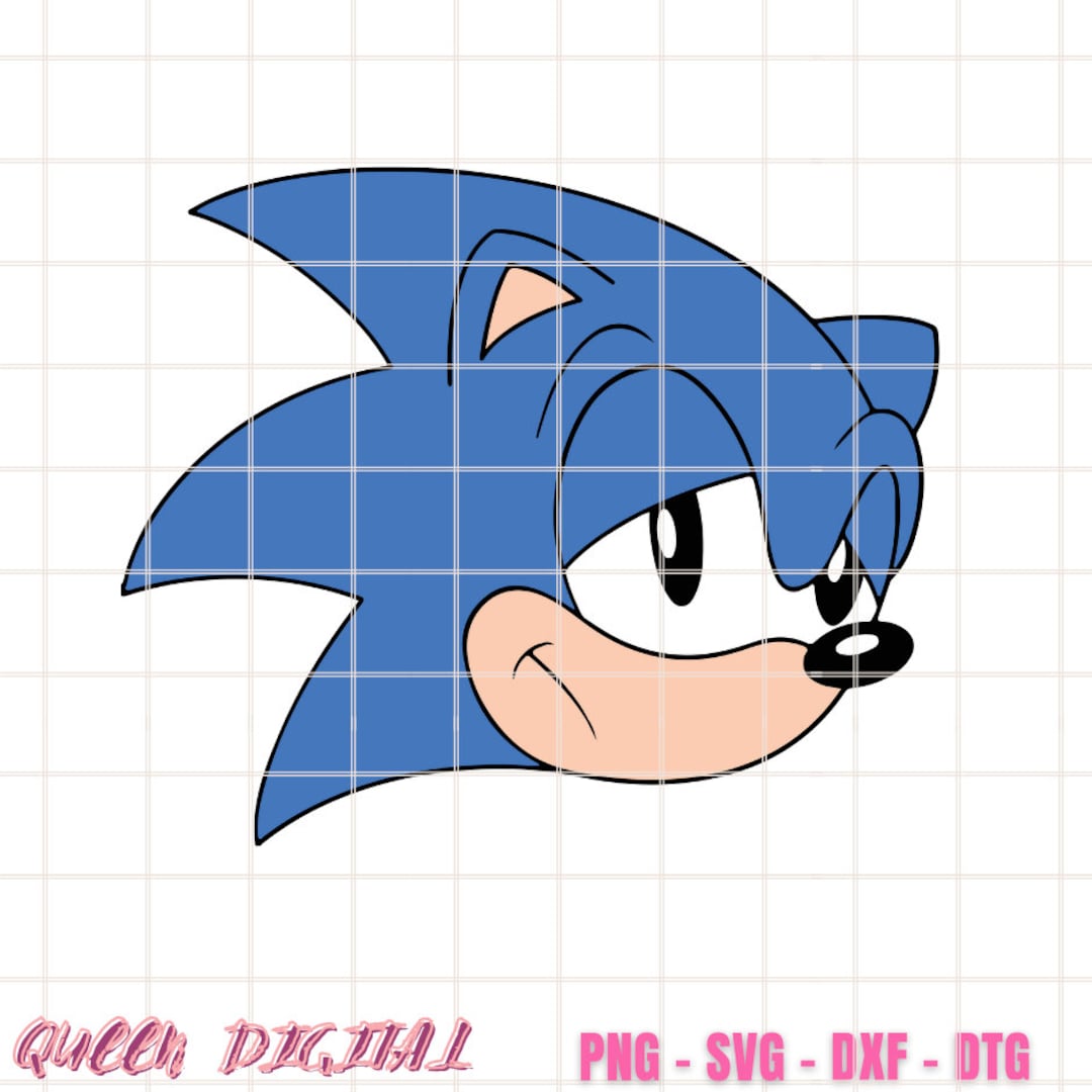 Sonic the Hedgehog SVG, Sonic SVG, Layered Sonic SVG, Sonic Face Svg ...