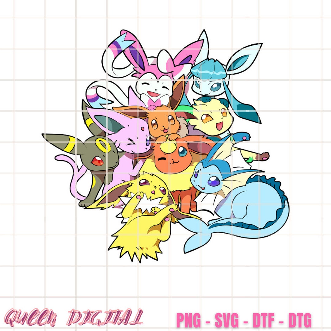 Eevee PNG, Pokemon Svg, High Quality Layered Files, Svg Files for ...