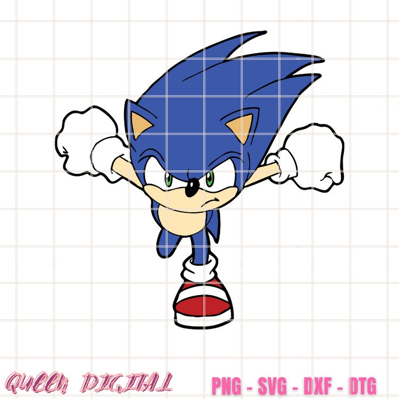 Sonic the Hedgehog SVG, Sonic SVG, Layered Sonic SVG, Sonic Face Svg ...