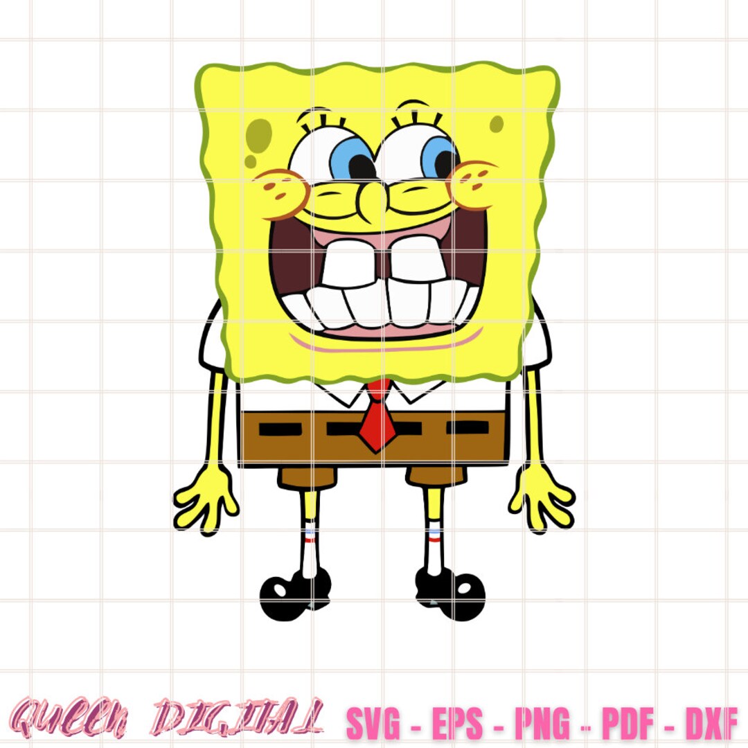 Sponge Bob Svg , Sponge B Svg, Svg Cut File for Cricut, Eps Dxf Png ...