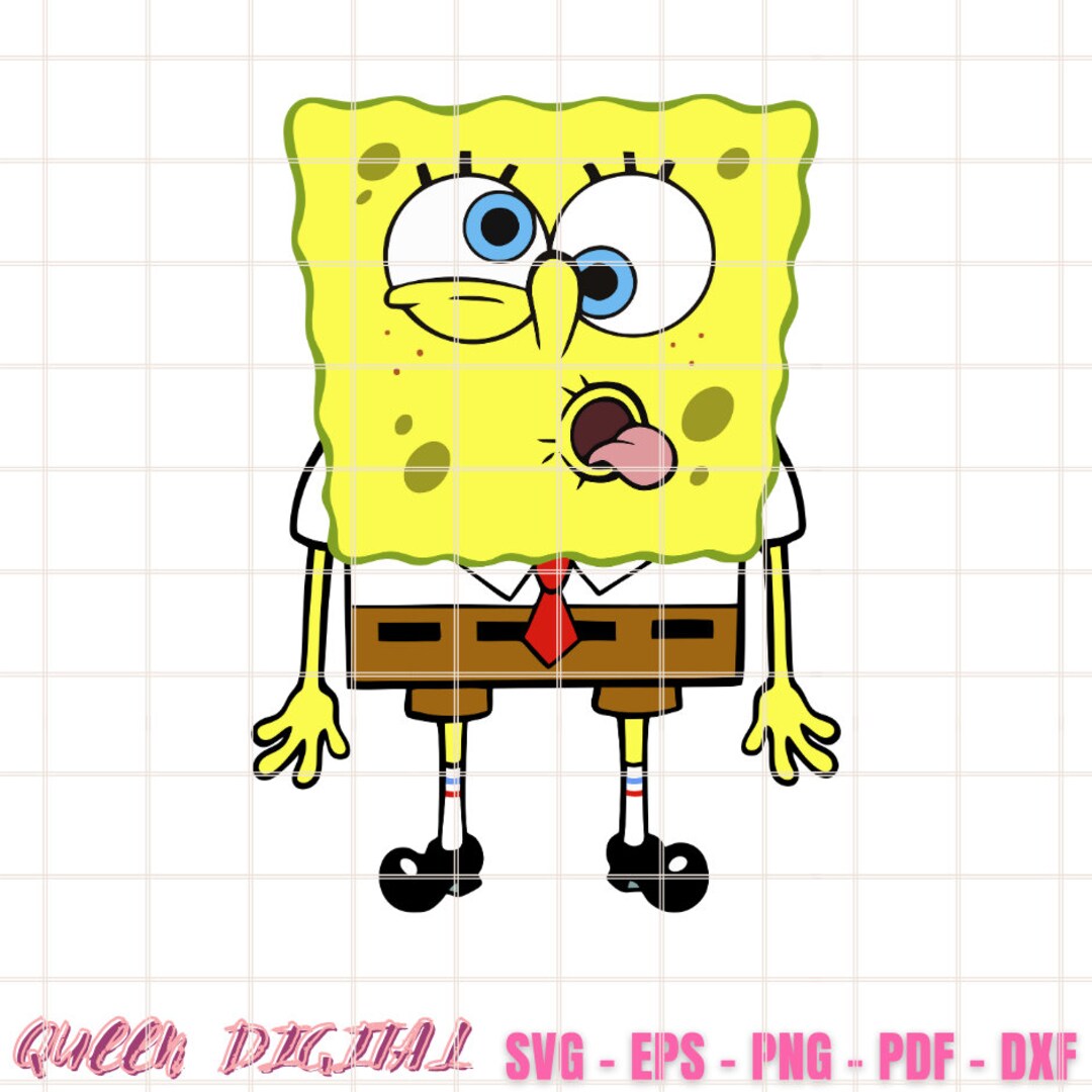 Sponge Bob Svg , Sponge B Svg, Svg Cut File for Cricut, Eps Dxf Png ...