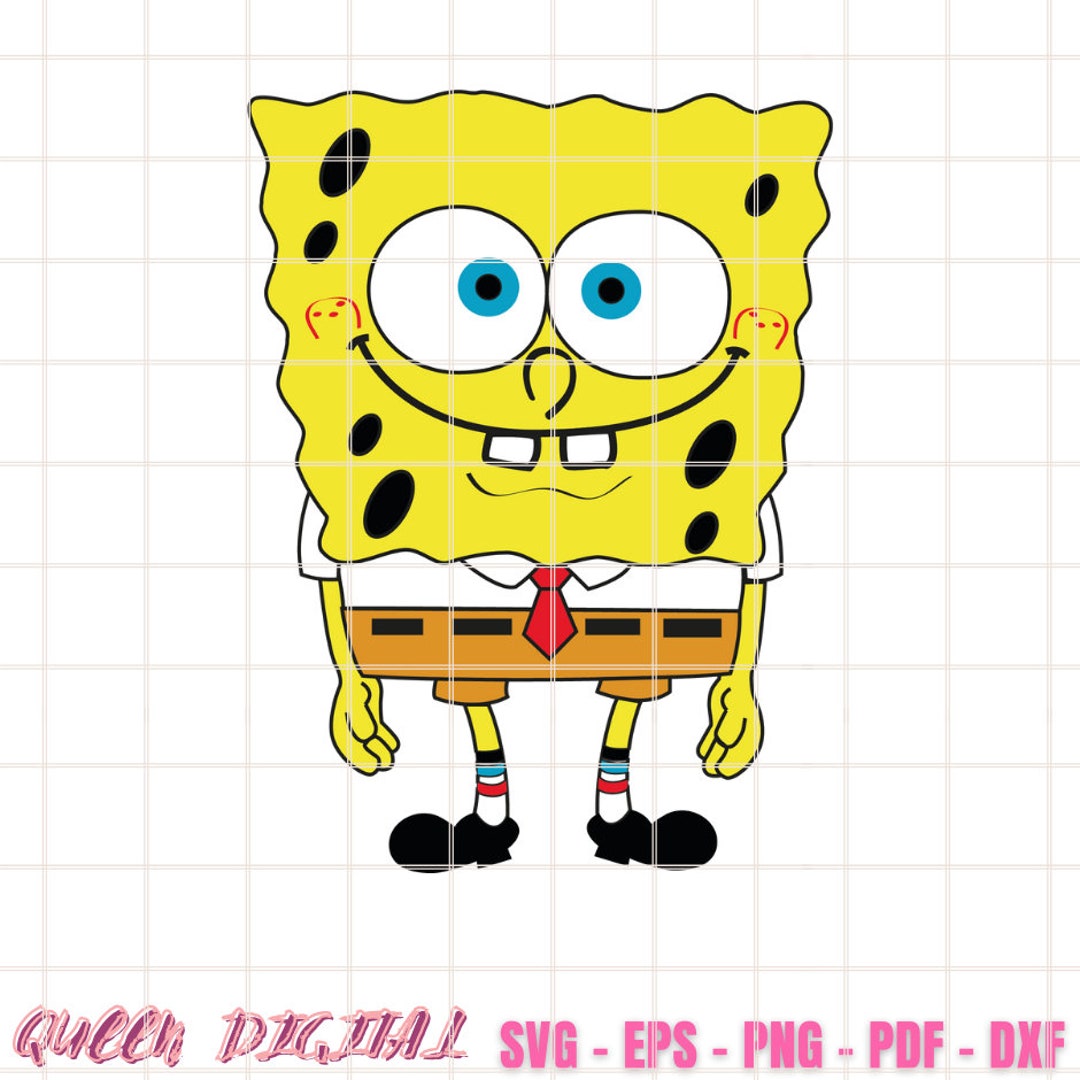 Sponge Bob Svg , Sponge B Svg, Svg Cut File for Cricut, Eps Dxf Png ...