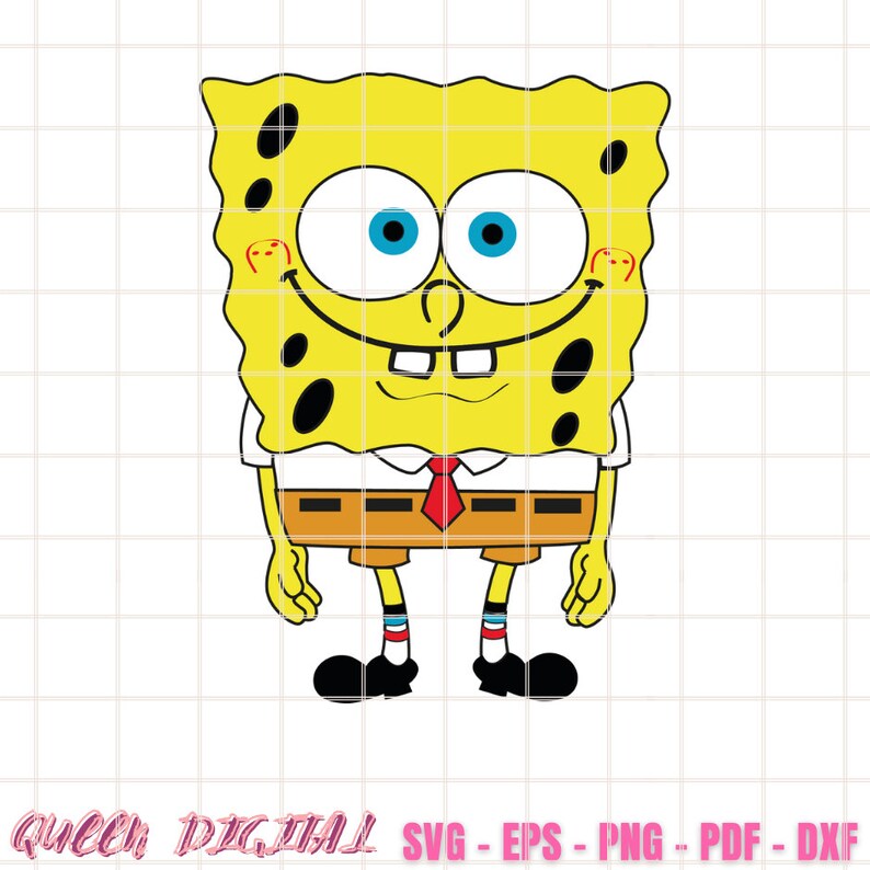 Sponge Bob Svg , Sponge B Svg, Svg Cut File for Cricut, Eps Dxf Png ...