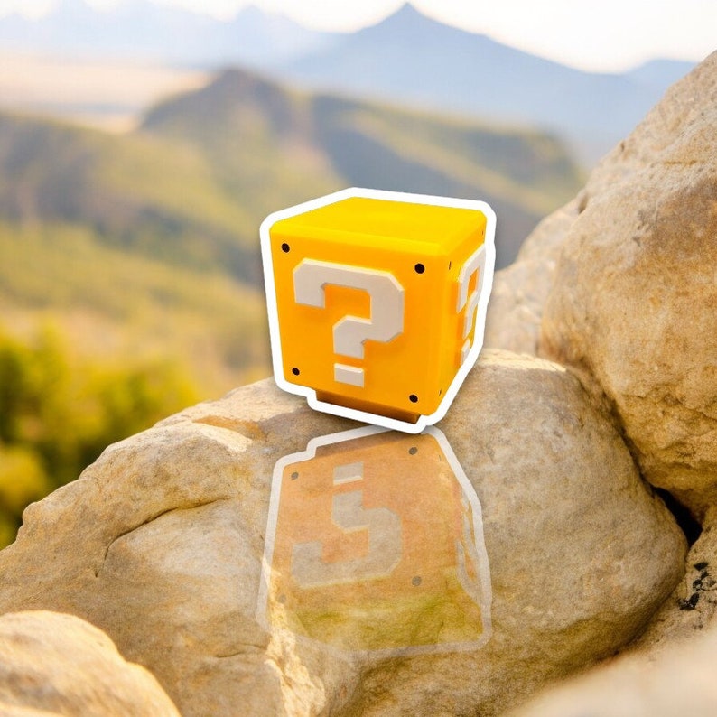 Handcrafted Super Mario Block Night Lamp Retro Gaming Decor Unique LED ...