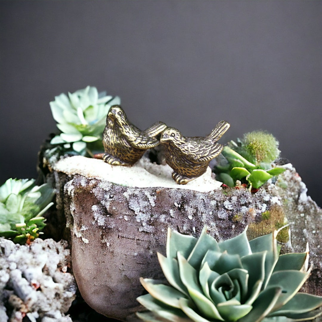 Handcrafted Brass Sparrow Statue - Vintage Inspired Home Decor - Quirky ...